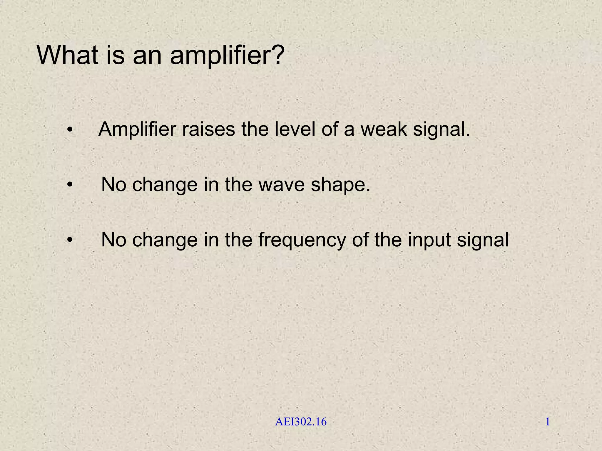 Amplifiers | PPT