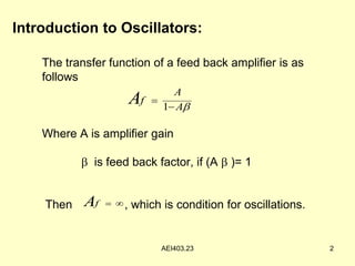 Oscillators | PPT