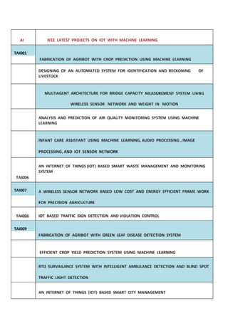 Electronics engineering- Embedded system projects | PDF