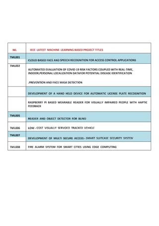 Electronics engineering- Embedded system projects | PDF