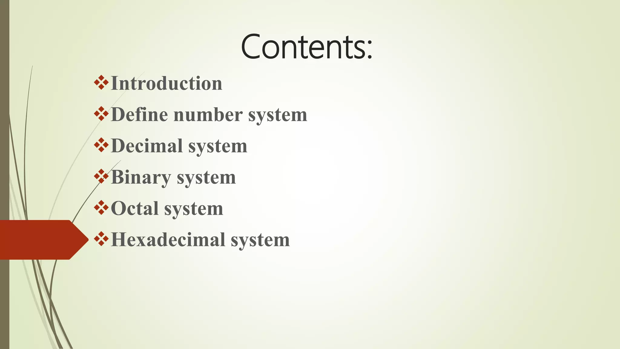 Decimal, Binary, Octal, And Hexadecimal number systems. | PPTX Decimal, Binary, Octal, And Hexadecimal number systems. | PPTX