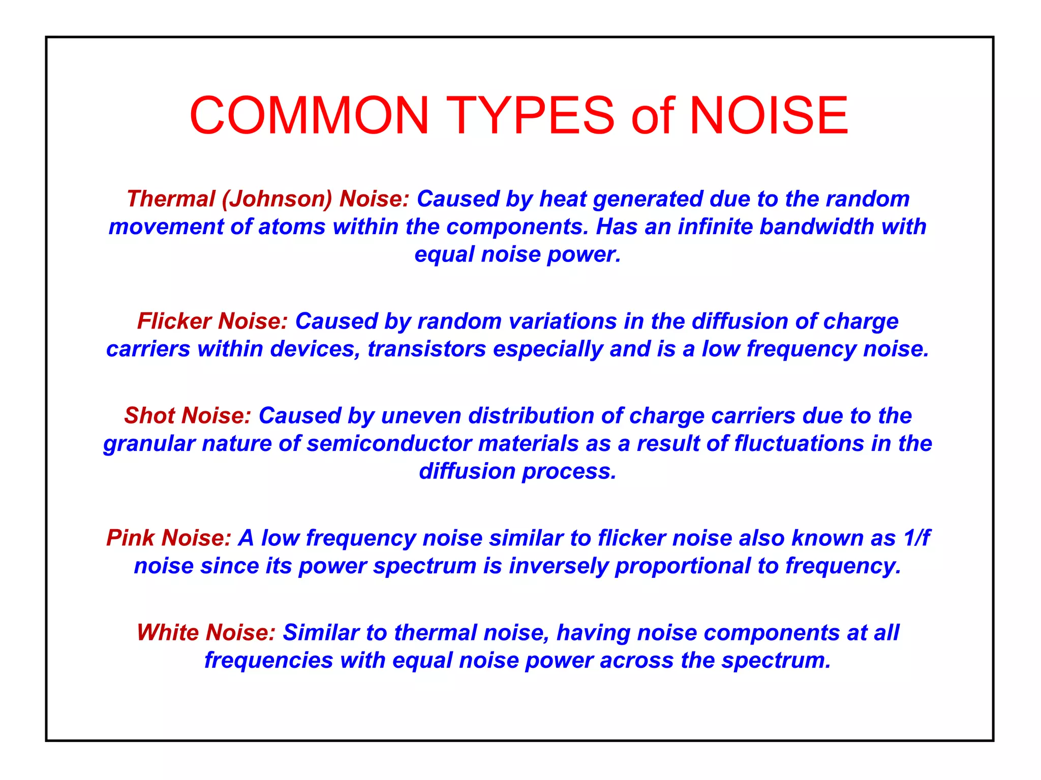Electronics noise | PPT