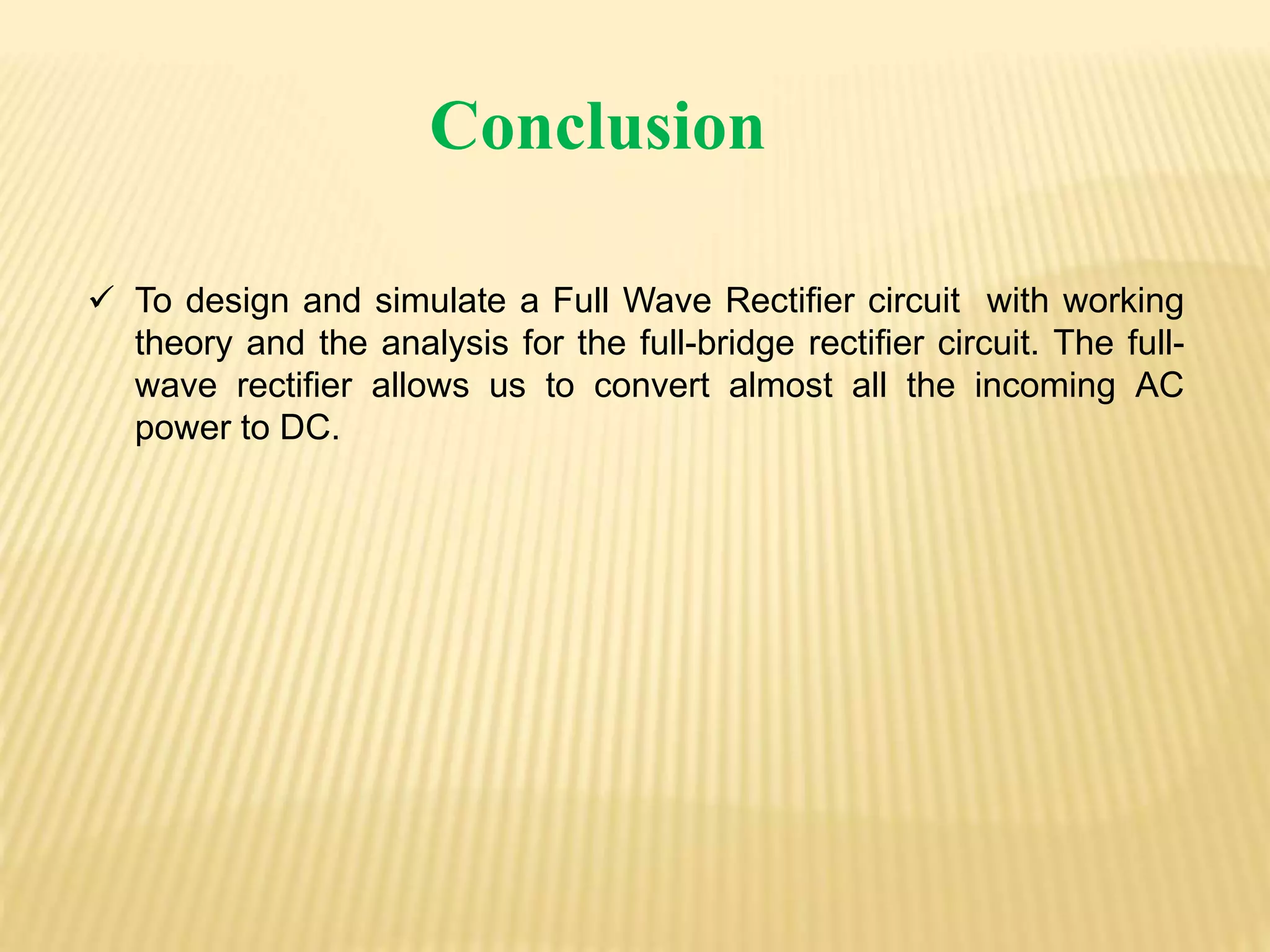 Full Wave Rectifier Circuit | PPTX