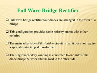 Full Wave Rectifier Circuit | PPTX