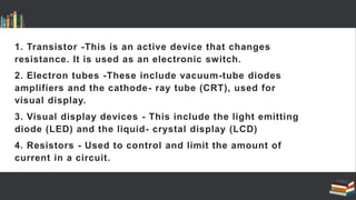 ELECTRONICS about the components of electrical | PPT