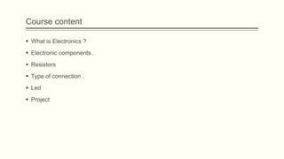 Electronics course for beginners | PDF