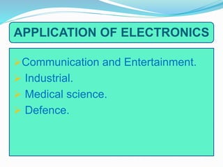 Electronics applications and components | PPTX