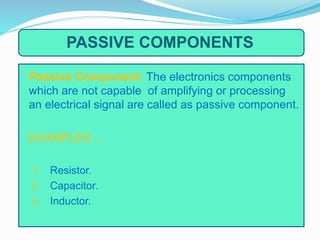 Electronics applications and components | PPTX