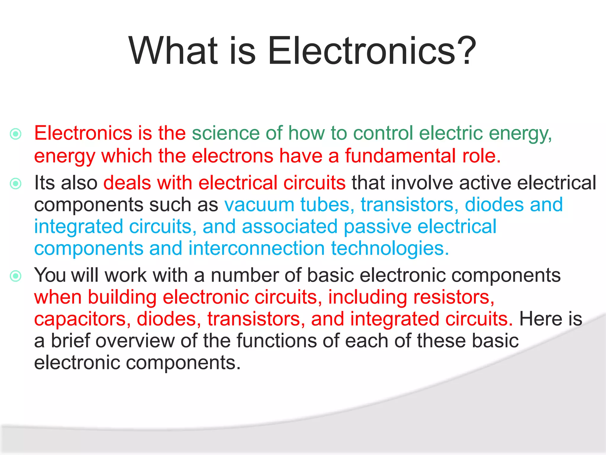 electronics basics | PPTX