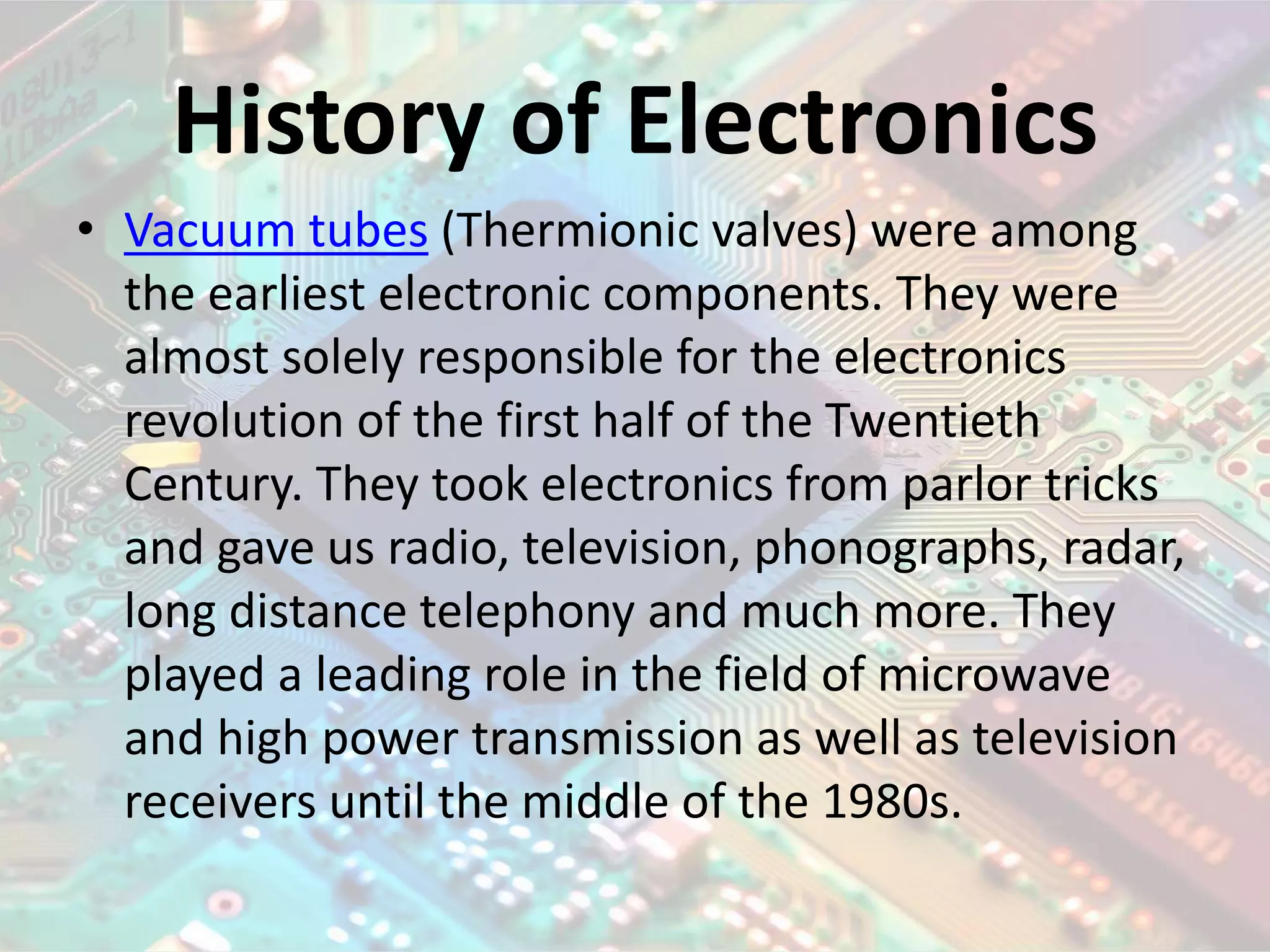 Electronics Introduction | PPTX