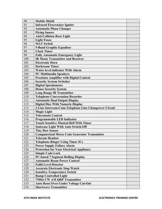 Electronics circuit ideas | DOC