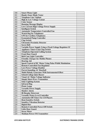 Electronics circuit ideas | DOC