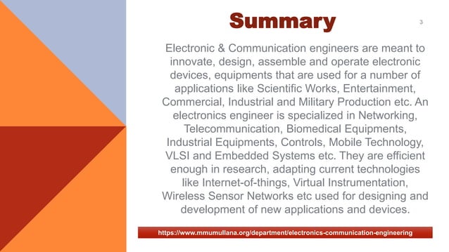 Electronics And Communication Engineering Pptx Telecommunications