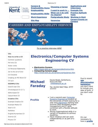 Electronics Cv Pdf