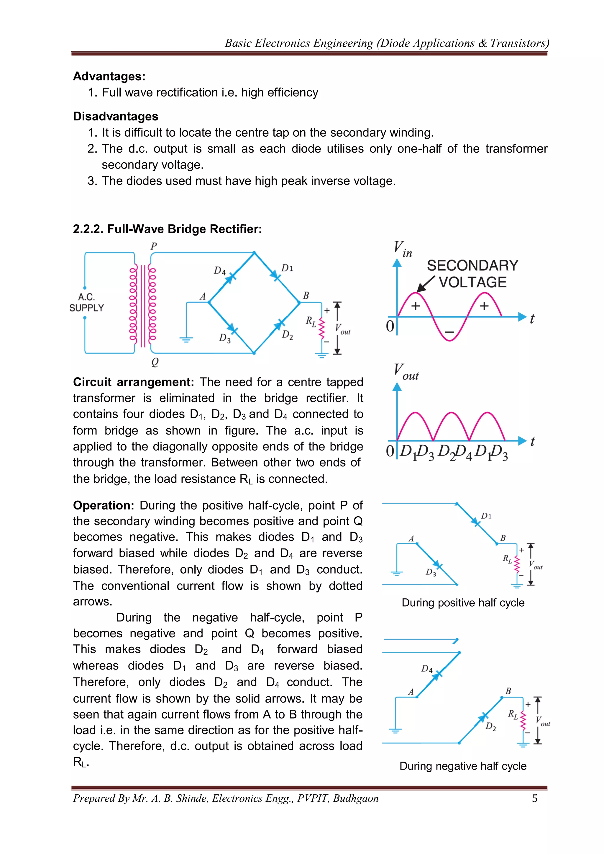 Diode Applications & Transistor Basics | PDF