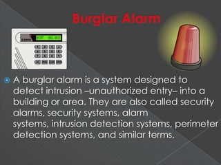 Electronic security system | PPTX