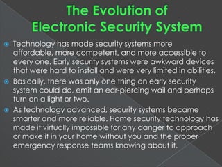 Electronic security system | PPTX