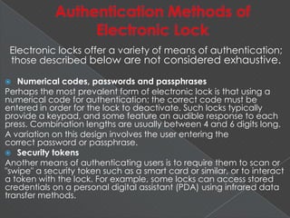 Electronic security system | PPTX