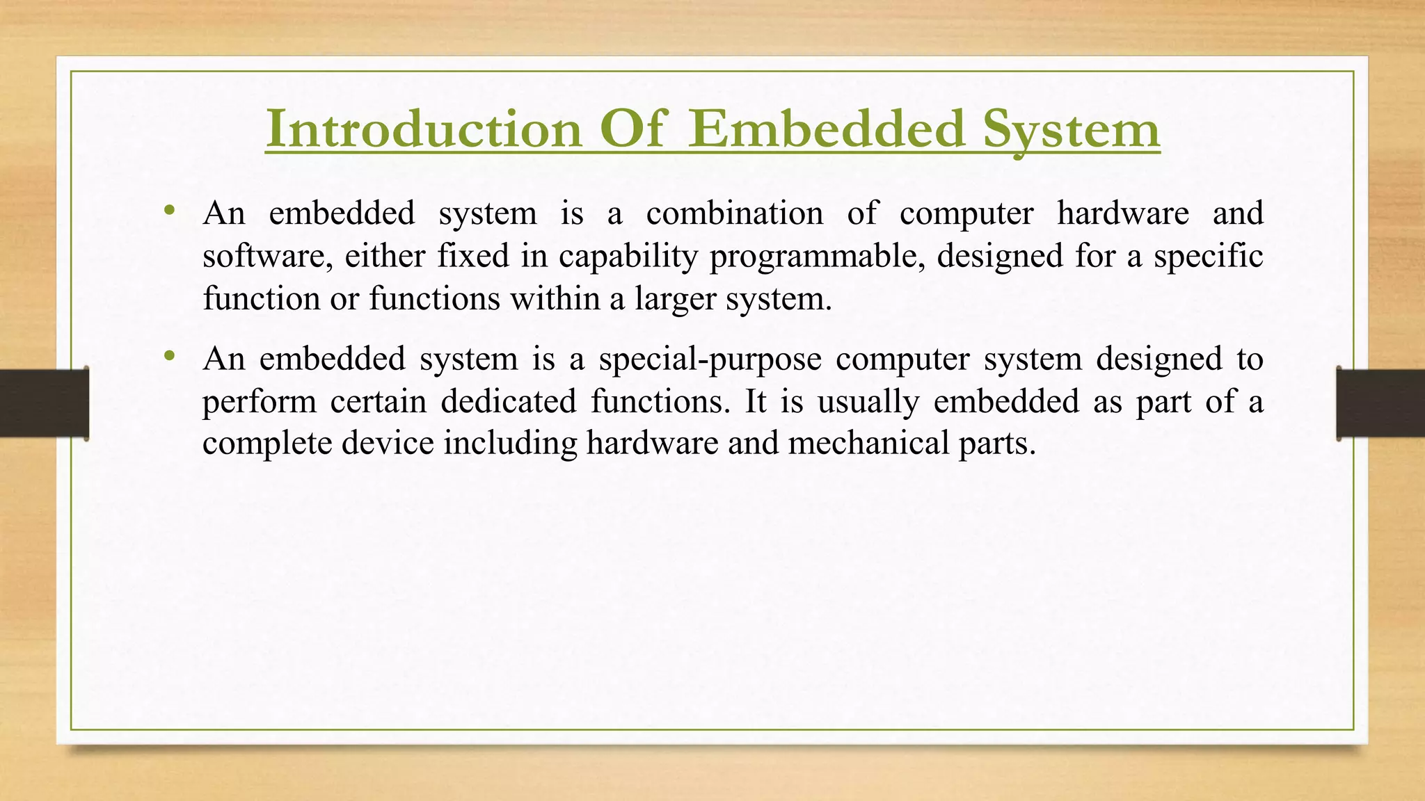 Electronics & Embedded System | PPTX