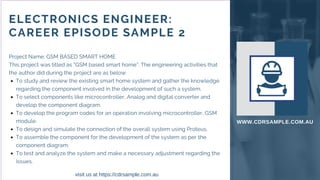 Electronics engineering CDR Sample | PDF