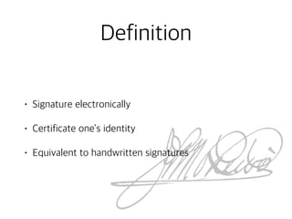 Electronic Signature | PPT