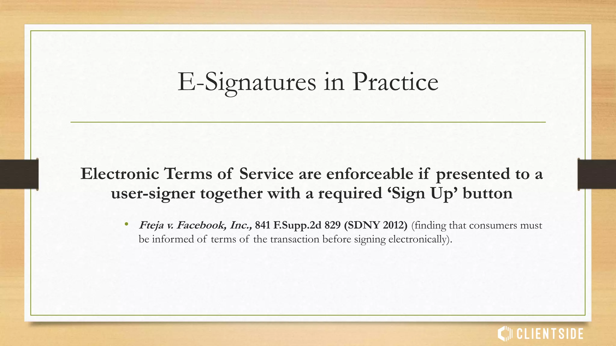 Navigating Electronic Signature Law In Florida | PPTX