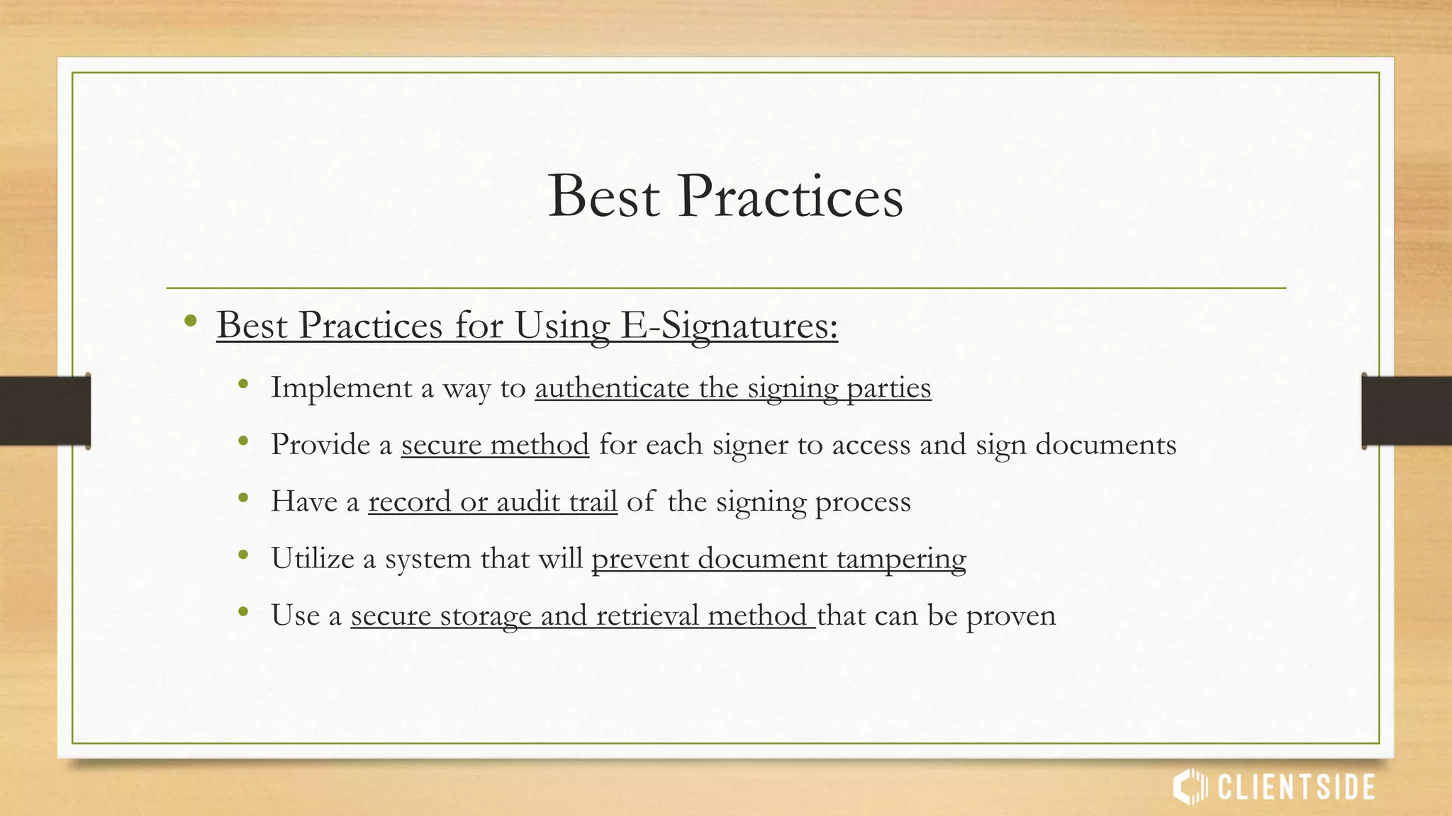 Navigating Electronic Signature Law In Florida | PPTX