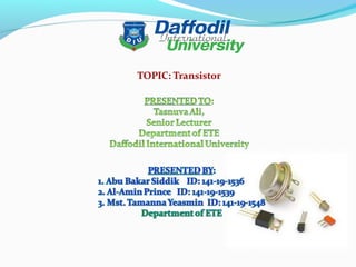 Transistor | PPT