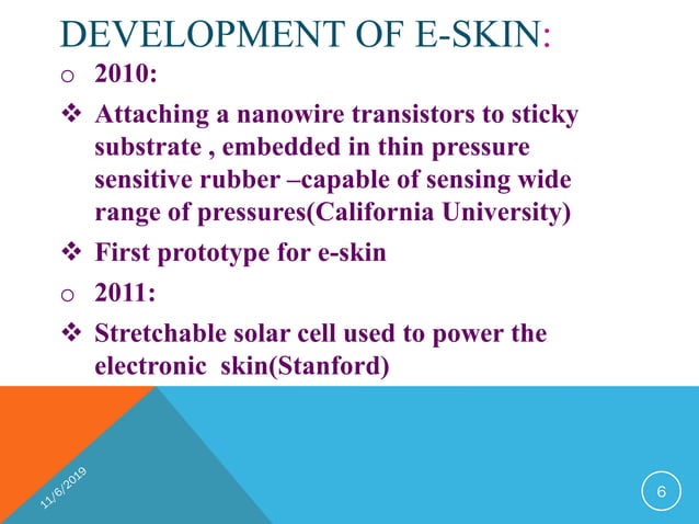 Electronic skin | PDF | Skin and Dermatology | Diseases and Conditions