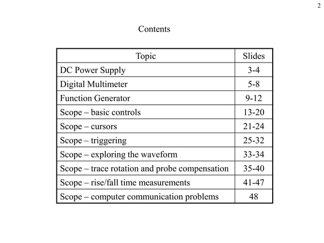 Electronics Lab Equipment.ppt | Computer Peripherals | Computing