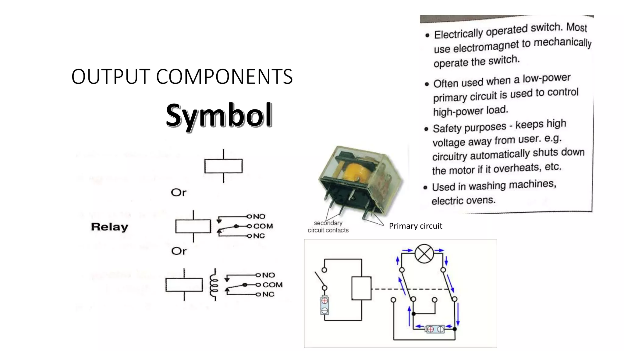 Electronics lesson output components | PPTX | Physics | Science