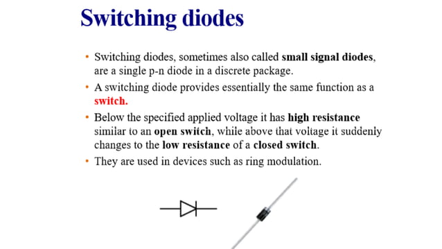 Electronics part 7 electronics elements , types of diodes | PPTX