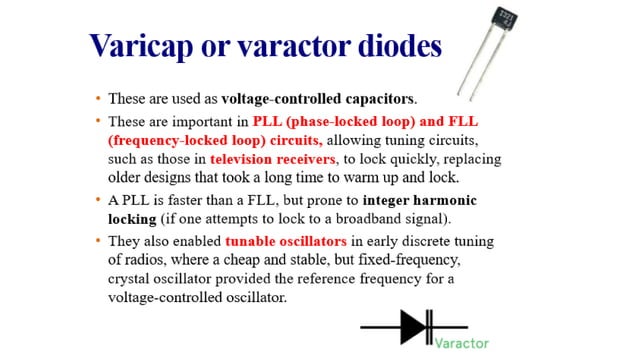 Electronics part 7 electronics elements , types of diodes | PPTX