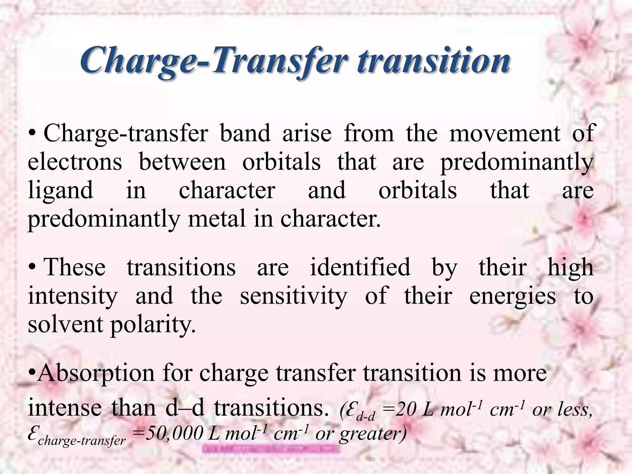 Electronic spectra | PPTX