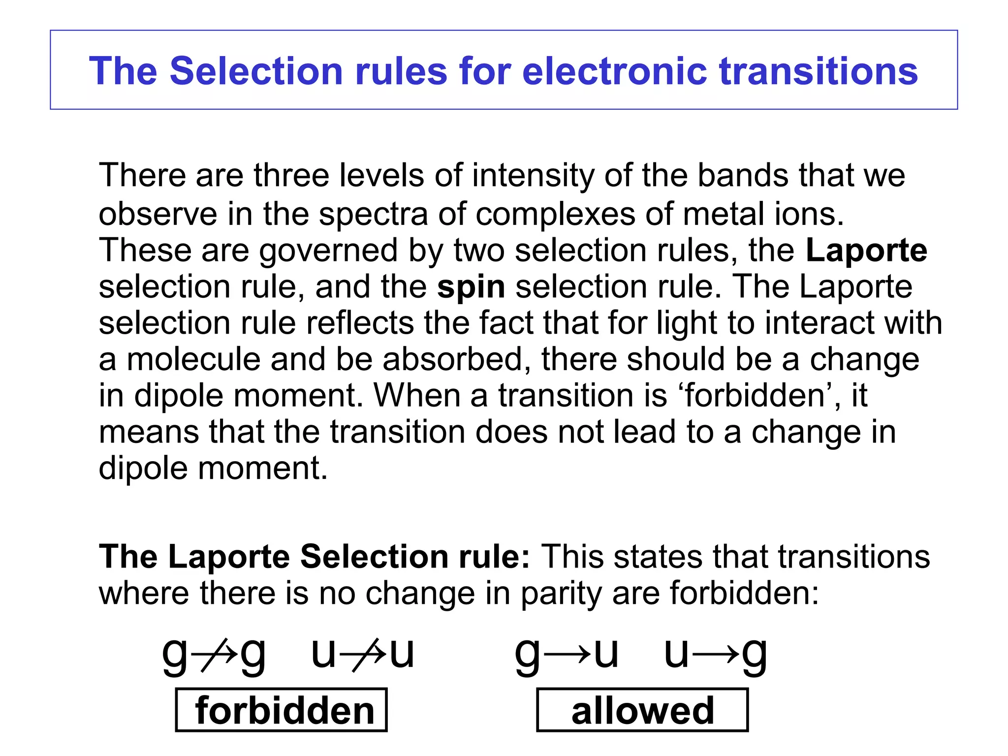Electronic spectra | PDF