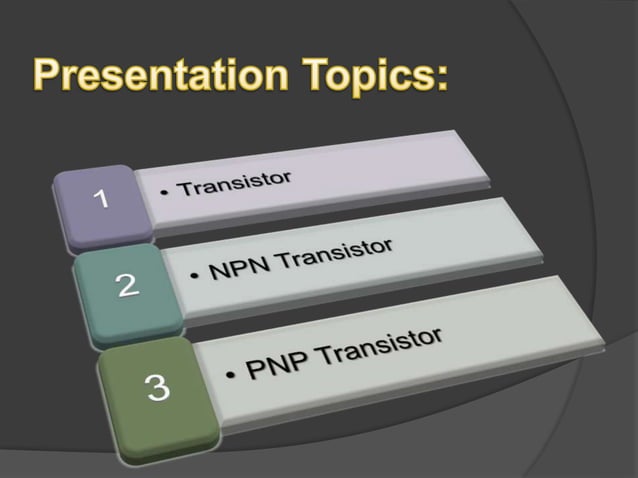 Transistor , NPN & PNP Transistor | PPTX | Consumer Electronics | Technology & Computing