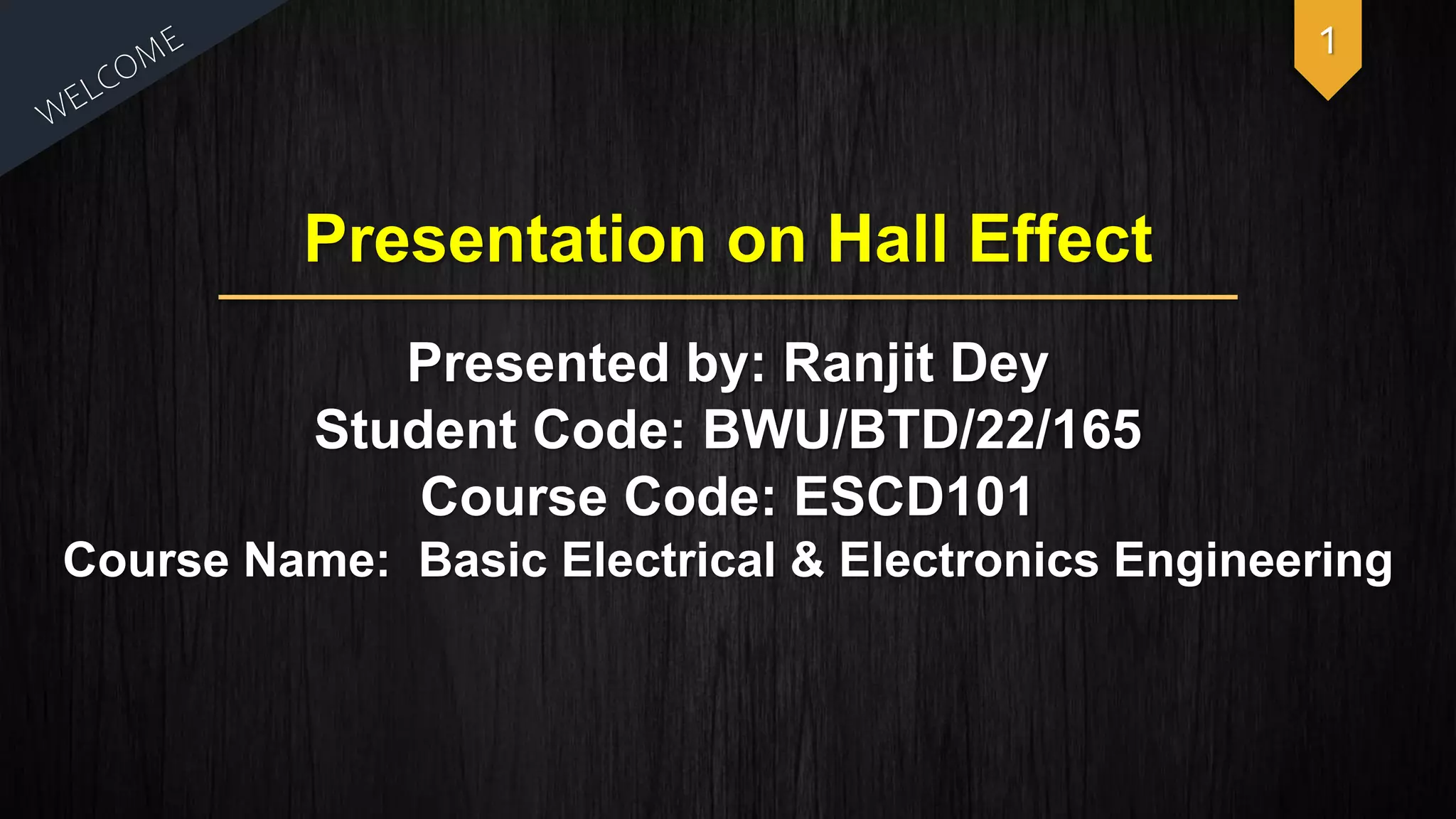 Hall Effect | PPT
