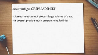 Electronic spreadsheet | PPTX