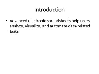 Electronic_Spreadsheet_Advanced.pptx PPT_X_IT-402_Electronic ...
