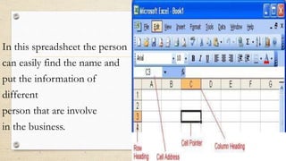Electronic spreadsheet software | PPTX