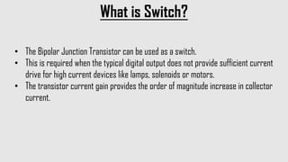 Bipolar Junction Transistor(BJT) | PDF
