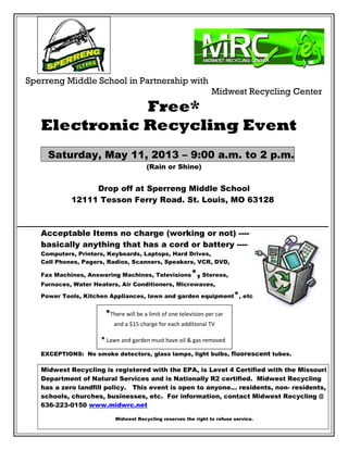 Electronics Recycling Flyer | PDF