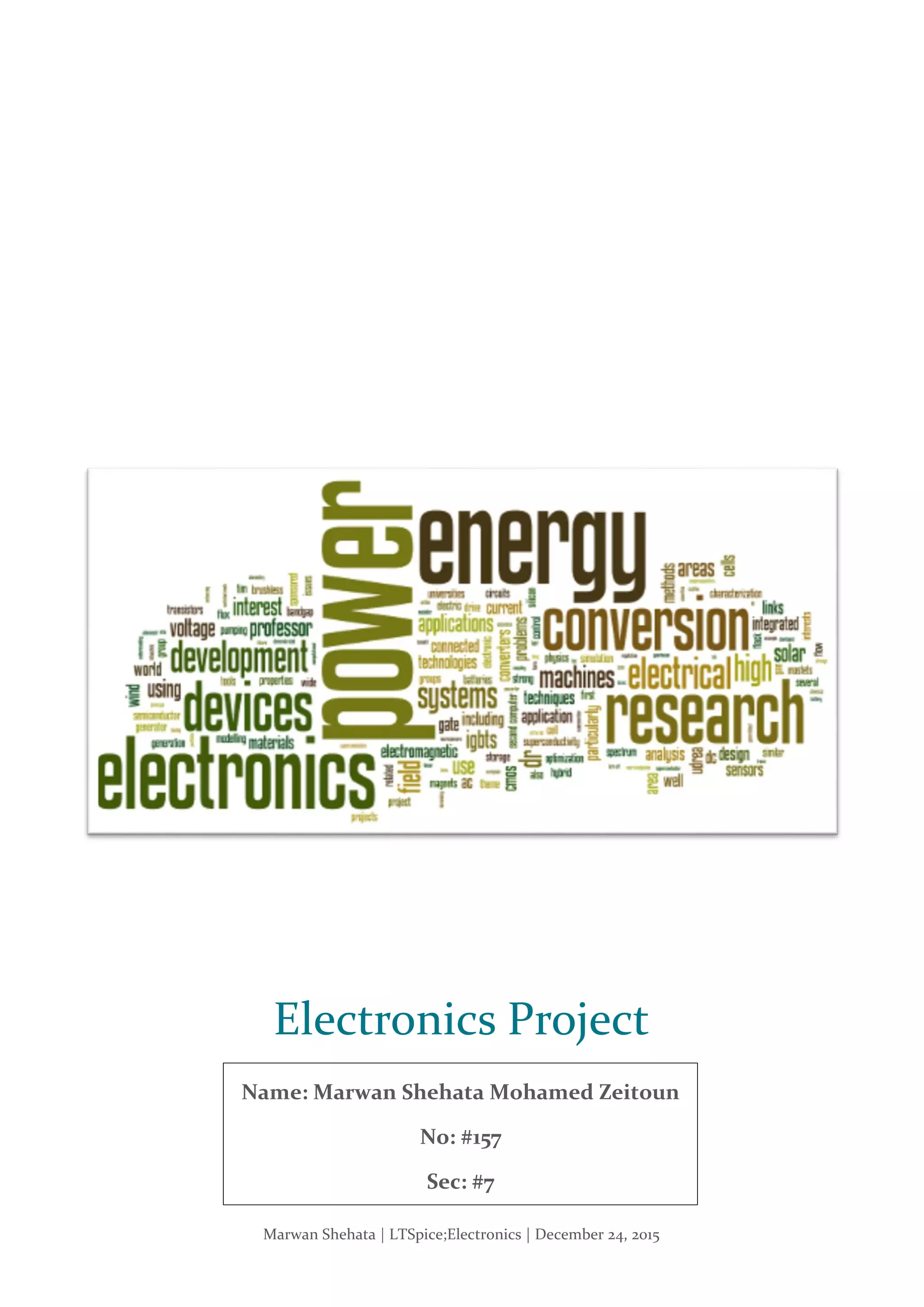 Solution to the Electronics Project using LTspice | PDF
