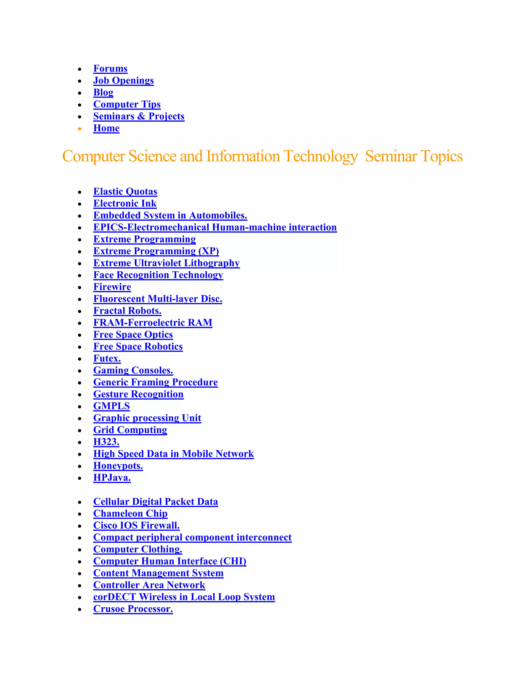 Electronics seminar topics | DOCX