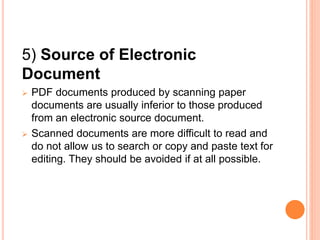 Electronic submission PPT | PPTX