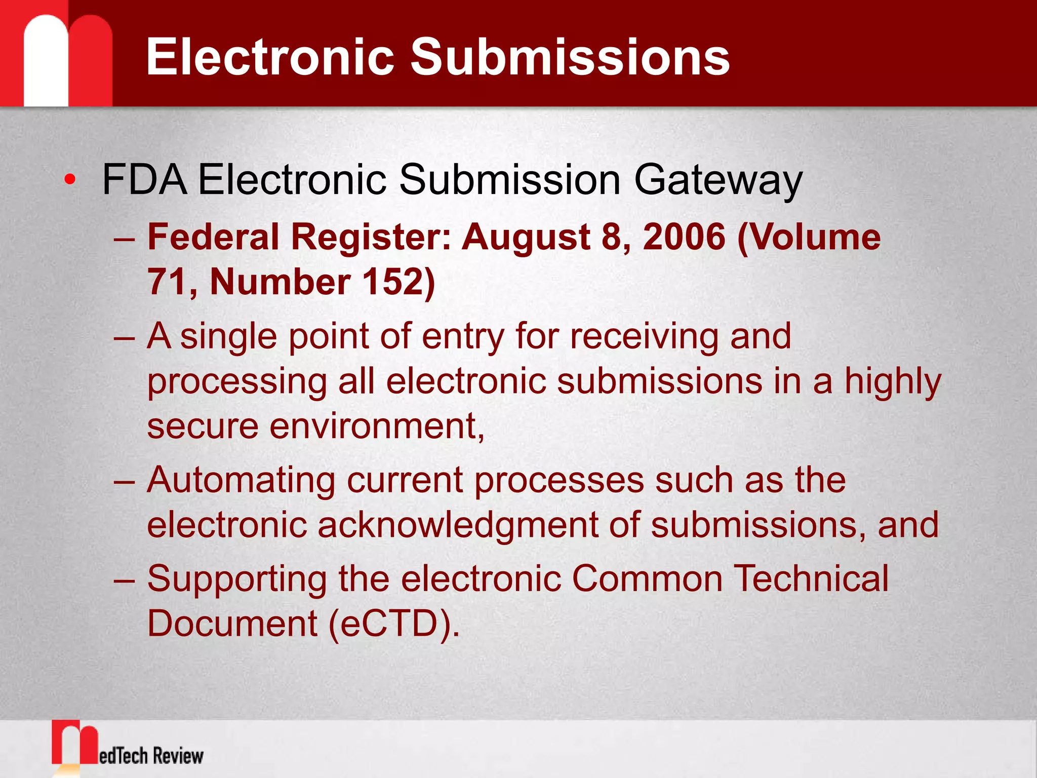 Electronic Submissions | PPTX
