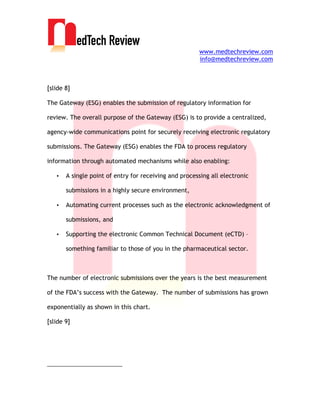 Electronic Submissions Speech | PDF