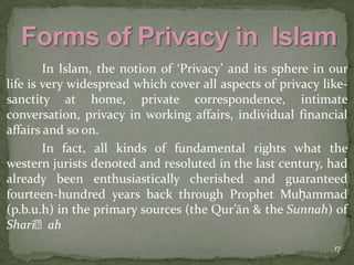 Electronic surveillance and privacy issues in shariah | PPT