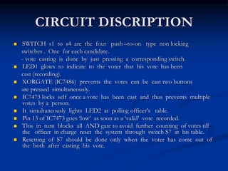 Detailed Project Report on Electronic Voting Machine.PPT
