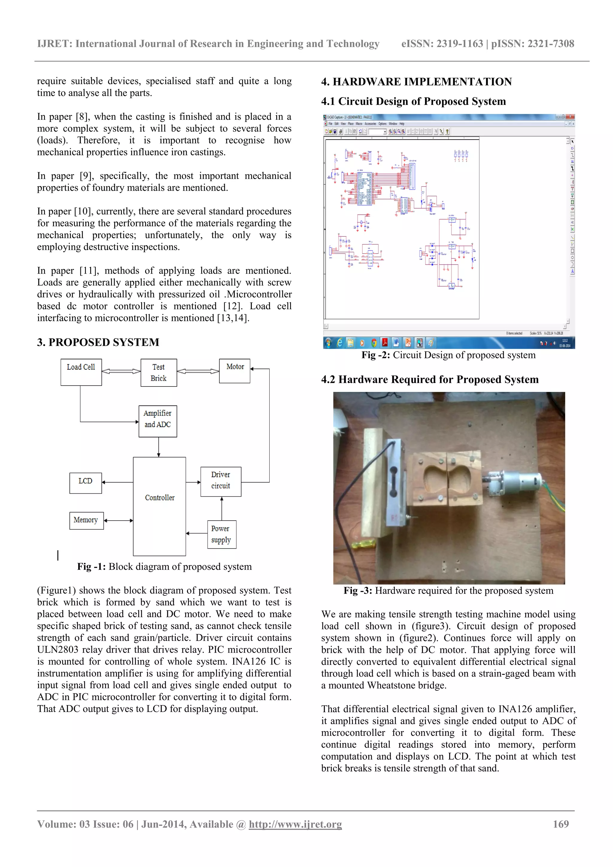 Electronic system for testing tensile strength of foundry sand | PDF ...